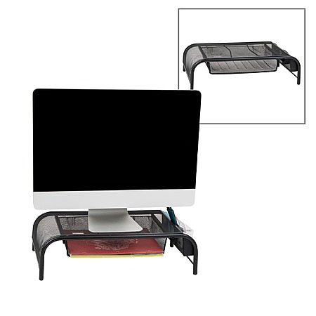 Mind Reader - Monitor Stand, Ventilated Laptop Riser, Paper Tray ...