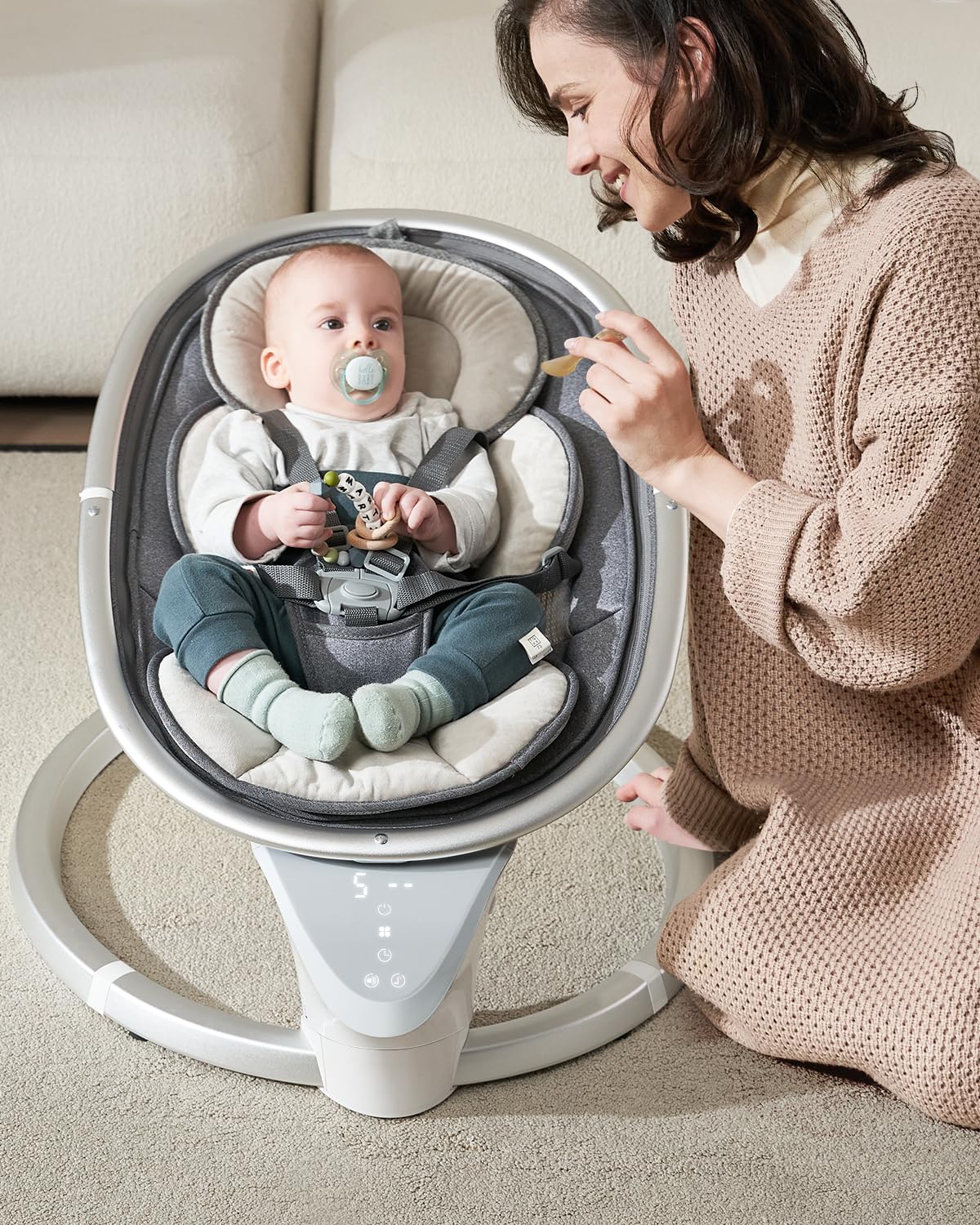 Baby Swings for Infants, Infant Swings with Music, 5 Speeds and Remote ...