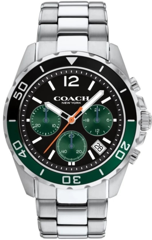 Coach Kent Black & Green Chronograph Dial Steel Men's Watch $99 + Free ...
