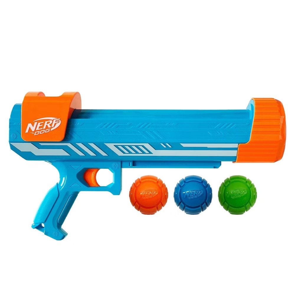 NERF 18" Ultra Max Distance Blaster Dog Toy w/ 3-Pack 2.5" TPR Sonic ...