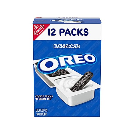 (4 Boxes of 12 Snack Packs) OREO Cookie Sticks 'N Creme Dip Handi ...