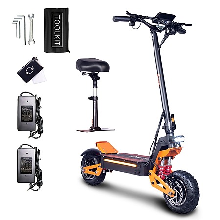 TOURSOR X5-60 11" Folding Electric Scooter w/ 3000W Dual Motor, 60V 35Ah Battery (Orange) $1146. ...