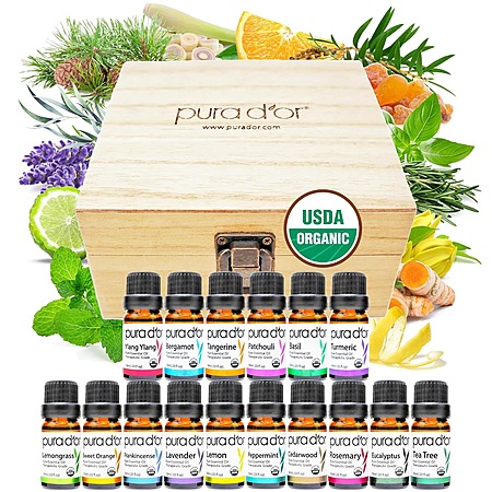 16-Ct 10mL Pura D'or USDA Organic Sweet16 Essential Oil Set $23.98 + Free Shipping w/ Prime
