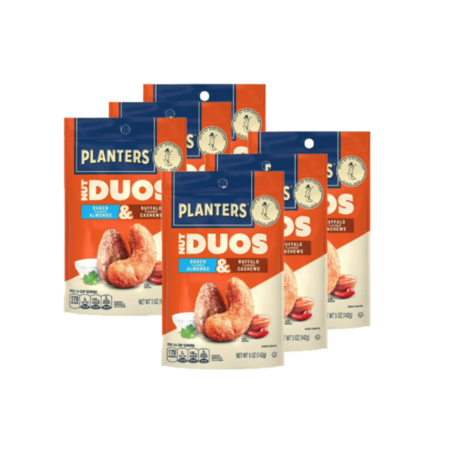 6-Bags 5oz Planters Nut Duos (Buffalo Cashew and Ranch Almond) $14.99 ...