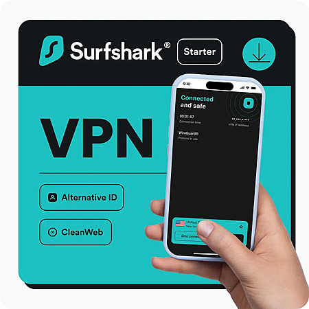 1-Year Surfshark VPN Starter Plan (Unlimited Devices) $24.99 - 2025-12-03