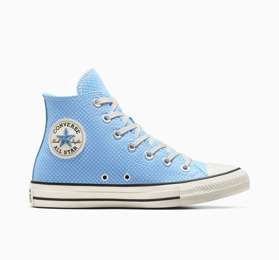 Converse Women's Chuck Taylor All Star Checkered Sneakers (Light Blue ...