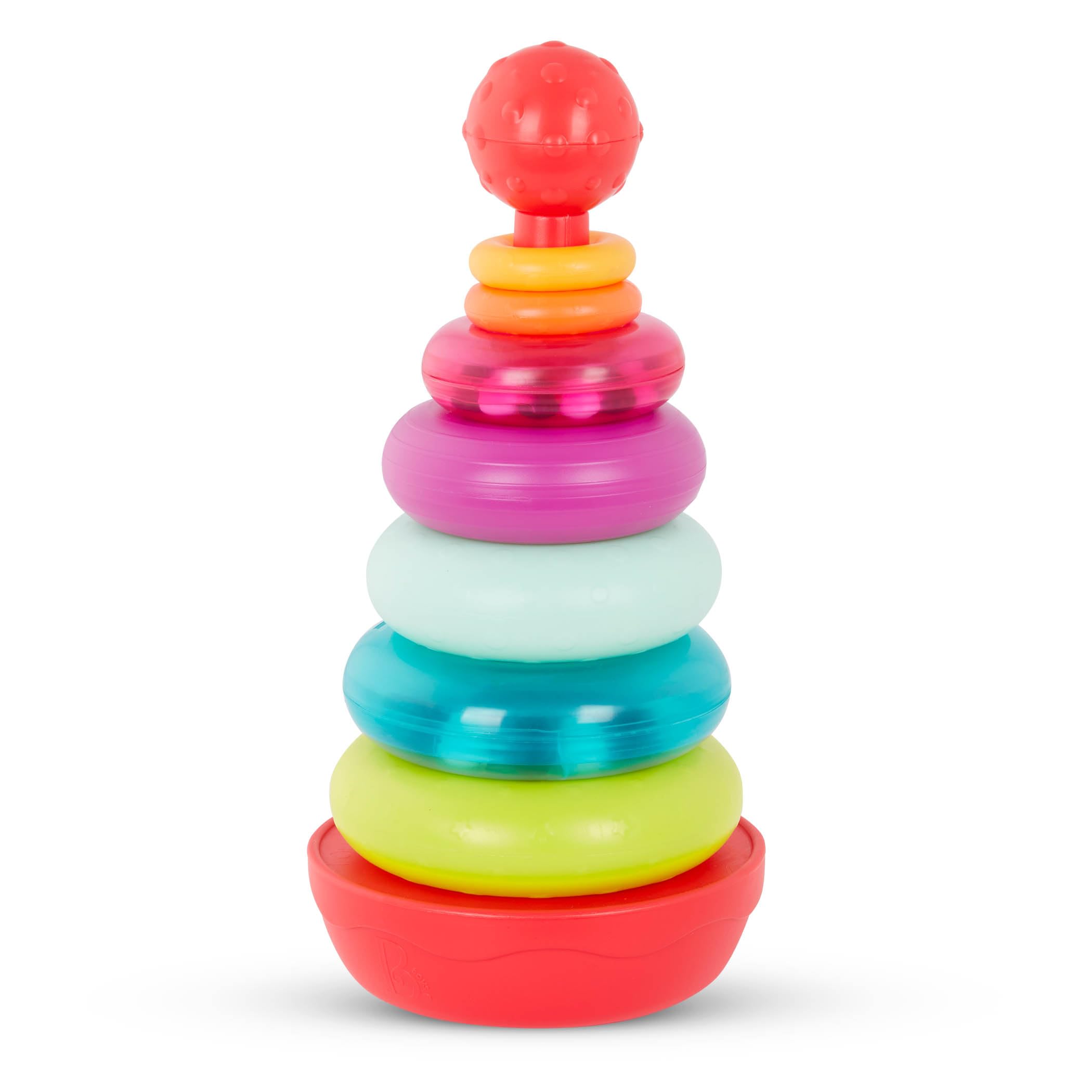 11" B. Baby Stacking Colorful Teether Sensory Toy Rings Set $6.49 ...