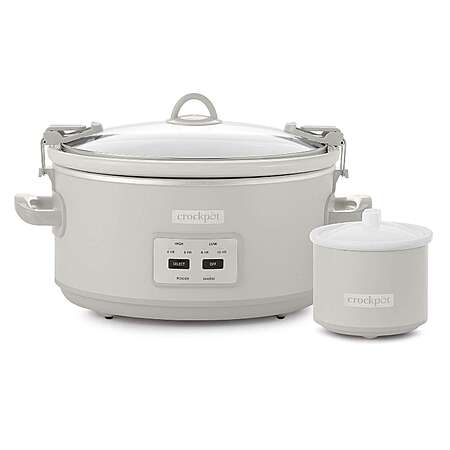 7-Quart Crockpot Designer Series Slow Cooker w/ 16-Oz Little Dipper ...