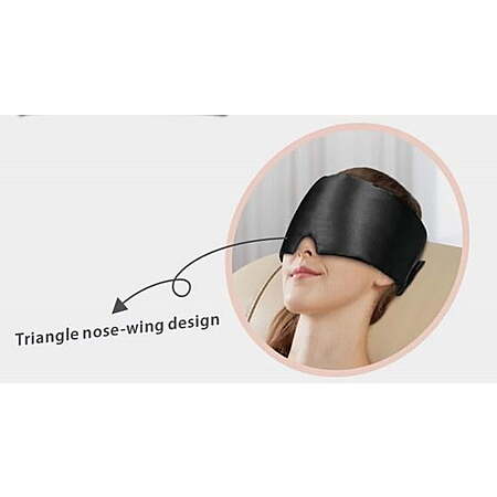 Health Touch Adult Silky Soft Satin Adjustable Eye Mask (Black or Pink ...