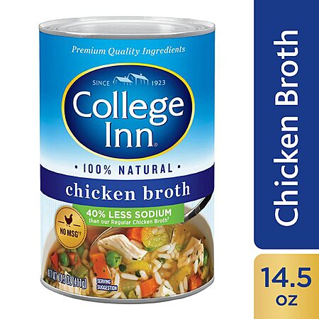 14.5-Oz College Inn Fat-Free Chicken Broth $0.95 w/ S&S + Free Shipping ...