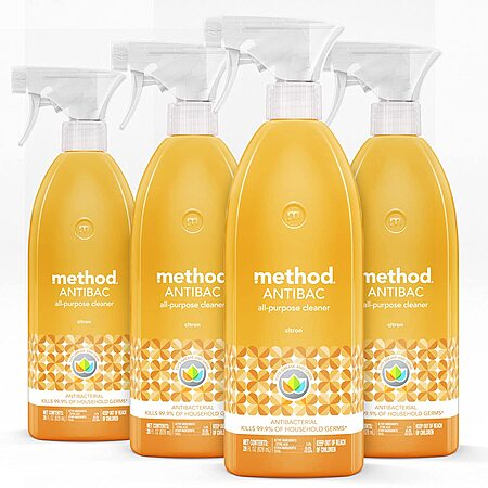 4-Count 28-Oz Method Antibacterial All-Purpose Cleaner Spray (Citron ...