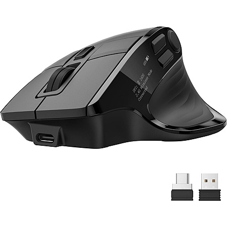 Acer Wireless Bluetooth Ergonomic Rechargeable Mouse w/ OLED Screen ...