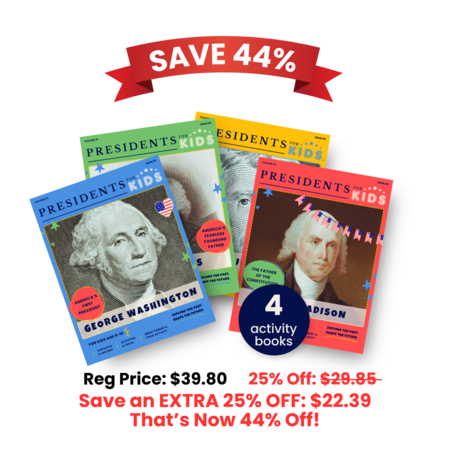 4-Book Founding Fathers Collector Kids' Activity Book Set (For Ages 5 ...