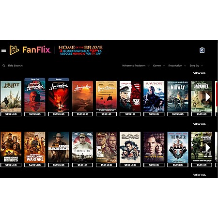 Fanflix Home of the Brave Promo: 3 or more digital titles $3.99+ - 2025 ...