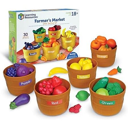 Learning Resources Farmer's Market Color Sorting Set + $6.50 WM Cash ...