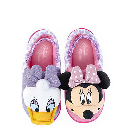 Toddler Girls' 3D Character Slippers with Back Strap Minnie Mouse and ...