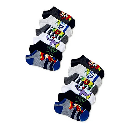 Ryan's World, Boys Socks, 12 Pack No Shows Sizes S-L $4.95 - 2025-12-09