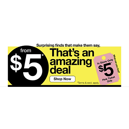 JC Penney in-store Pink Ticket items $5 - 2026-01-12