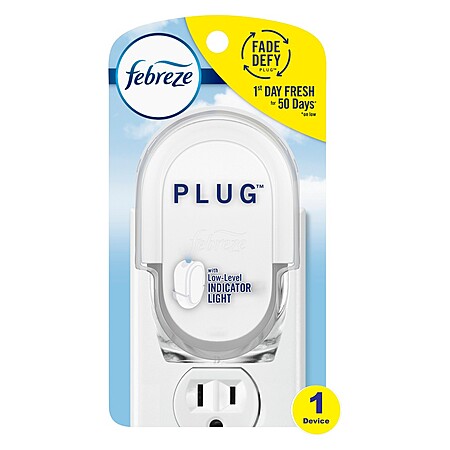 Febreze Odor-Fighting Fade Defy Plug Air Freshener - Warmer Device Free ...