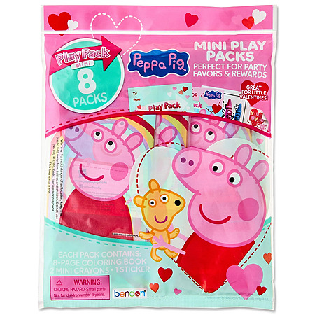 Peppa Pig 8 Count Mini Play Pack with Small Coloring Book and Crayons ...