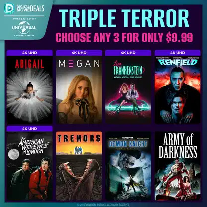 Fanflix 3 Universal Digital Horror Movies for $9 w code Triple Terror ...