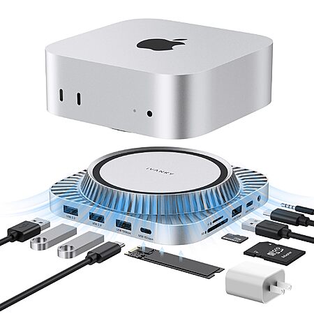 iVANKY 13-in-1 Mac Mini M4 Dock w/ M.2 SSD Enclosure, 4K@120Hz HDMI, 10Gbps USB - 2026-01-07