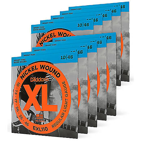 12-Pack D'Addario EXL110-12P Nickel Wound Light Electric Guitar Strings ...