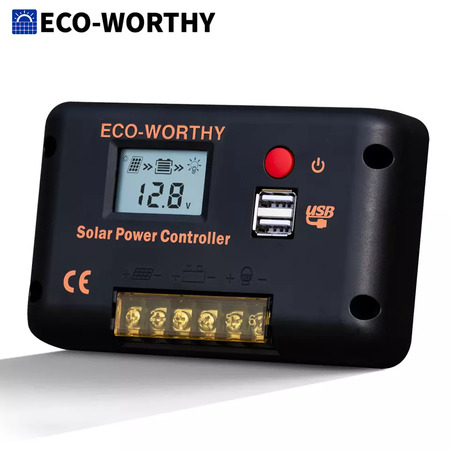 Eco-Worthy 30A 12V/24V PWM Solar Panel Regulator Charge Controller $10 ...