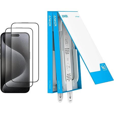 2-Pack Anker Screen Protector for iPhone 15 Pro $6 + Free Shipping w ...