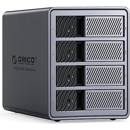 4-Bay Orico RAID Hard Drive Enclosure for 3.5" SATA HDDs (Up to 88TB ...