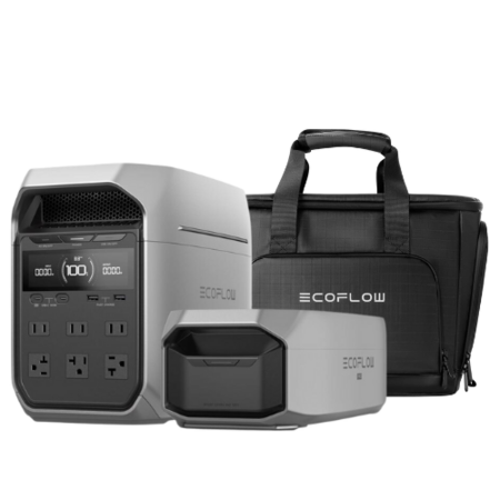 EcoFlow DELTA 3 Plus 1024Wh Portable Power Station + 1024Wh Extra ...