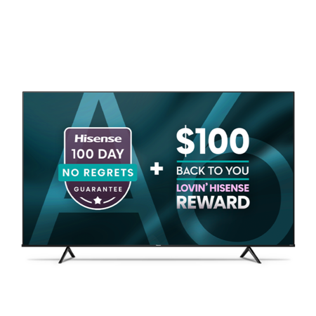65" Hisense 4K UHD 65A6H Smart TV for $220 net after $100 gift card and ...