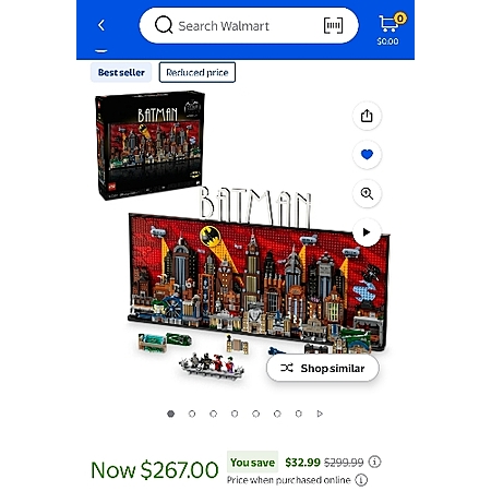 Walmart Batman lego portrait only back in stock $267 - 2025-09-07