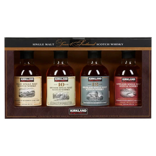 Kirkland "Tour of Scotland" 4 x 200ml Whisky Sampler now $40 (was $60 ...