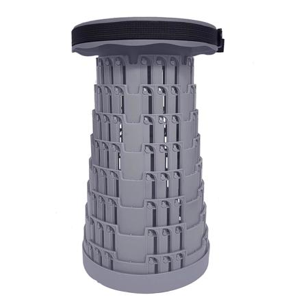 Aries Portable Telescoping Stool/Chair, Solid Gray - $9.95