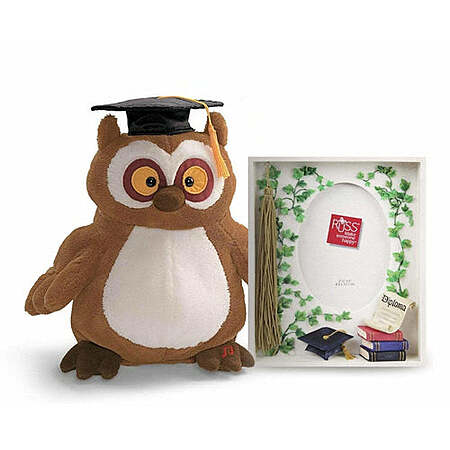 10.5" Musical Owl & Russ Photo Frame Graduation Gift Set $20 + Free ...