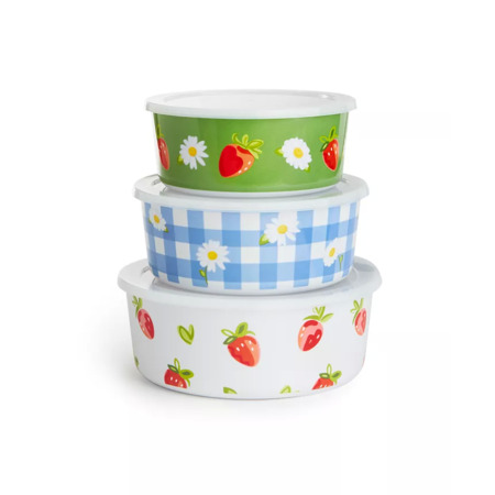 3-Piece The Cellar Farm Fresh BBQ Melamine Nesting Containers w/ Lids ...