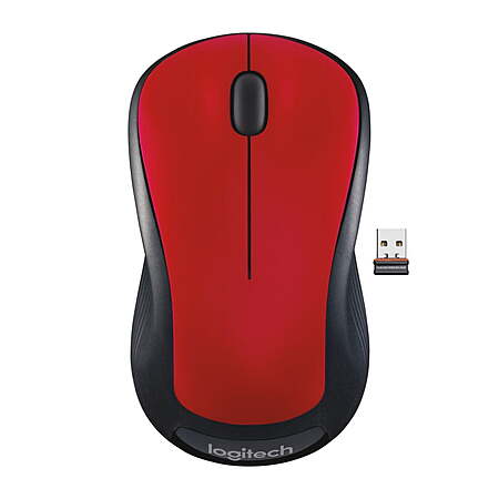 Logitech Full-Size Wireless Mouse (Red, Ambidextrous) $12.20 + Free S&H ...
