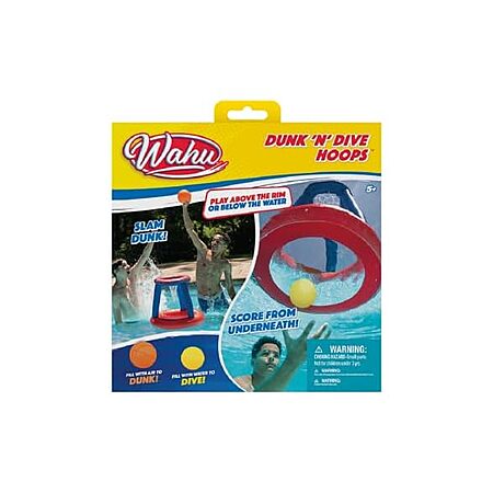 Wahu Dunk 'N' Dive Hoops Swimming Pool Basketball Game Set w/ Hoop & 2 ...