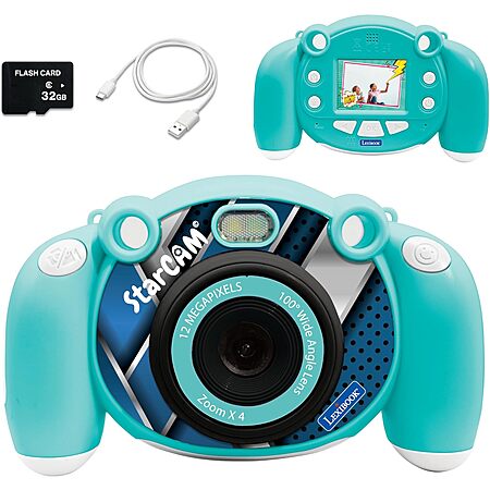 Lexibook 4-in-1 Kids' Camera w/ Photo, Video, Audio & Game Functions ...
