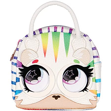 Purse Pets Micros Mini Kids Purse w/ Eye Roll (Roarin’ Rainbow Tiger ...