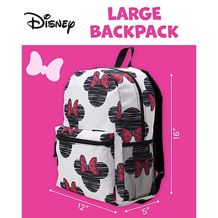 16" Fast Forward Kids' Disney Minnie Mouse Backpack (Minnie White) $9. ...