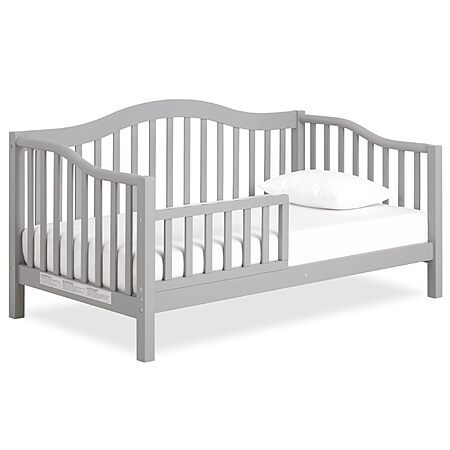 Dream On Me Austin Toddler Day Bed w/ Side Rails (Pebble Grey or White ...