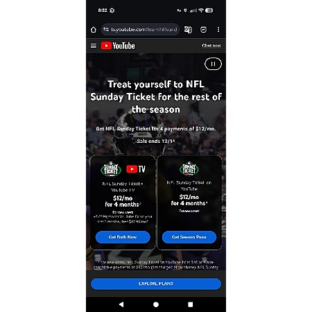 NFL Sunday Ticket no YouTube TV required - 2025-11-15