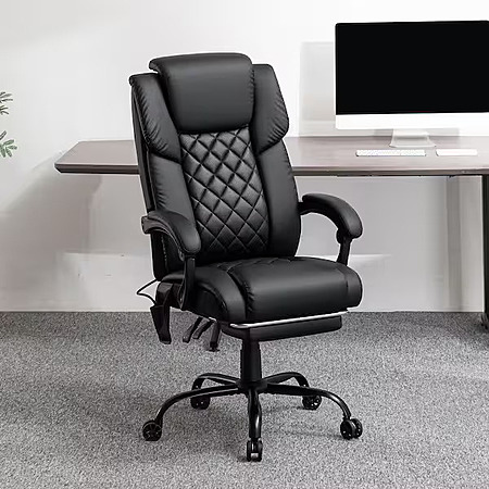 Big and Tall Faux Leather High Back Ergonomic Executive Chair - Linkage ...