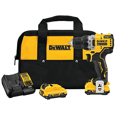 DeWALT XTREME 12V MAX 3/8" Brushless Drill/Driver w/ 2x 2.0Ah Batteries ...