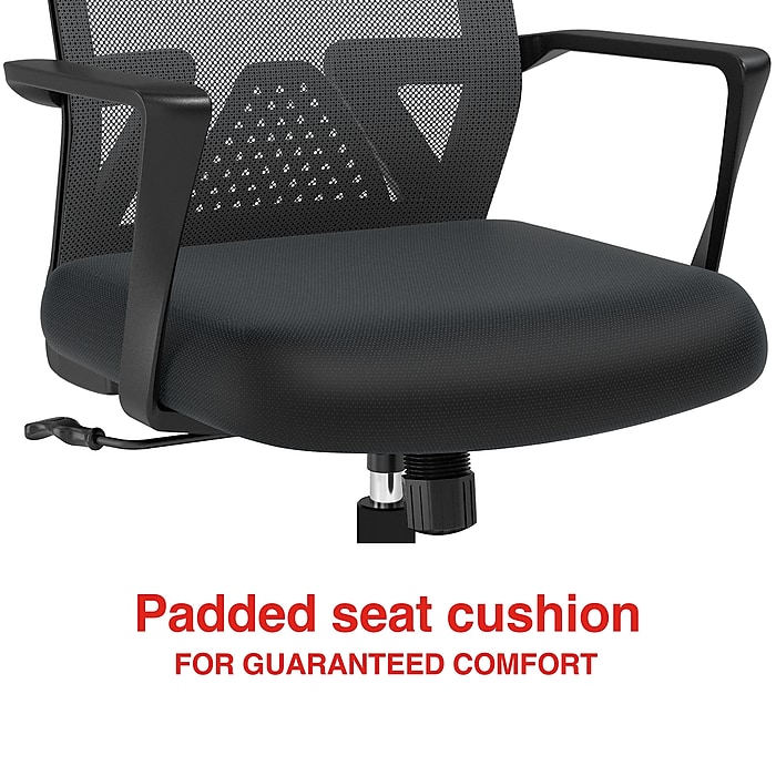 Staples Cartwright Ergonomic Fabric Swivel Task Chair (Black) $50 ...