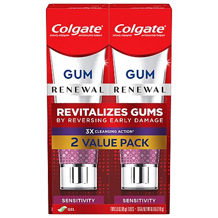 2-Pc 3-Oz Colgate Renewal Sensitive Gum Toothpaste Gel (Mint) $6.95 ($3 ...