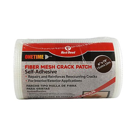 6" x 75' Red Devil Onetime Self-Adhesive Fiber Mesh Crack Patch Wall ...