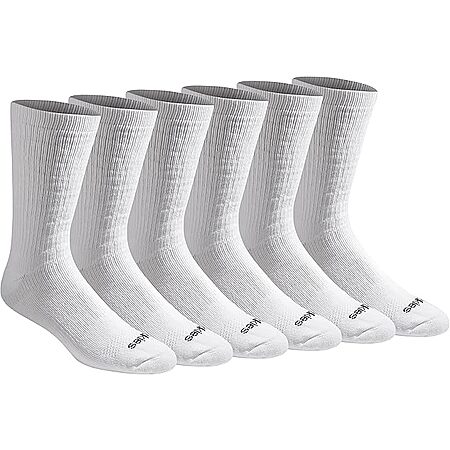 6-Pairs Dickies Men's Dri-tech Moisture Control Full Cushion Crew Socks ...